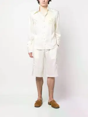 BLUEMARBLE Embroidered Satin Shorts