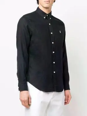 Polo Ralph Lauren Logo Button-down Shirt - Black