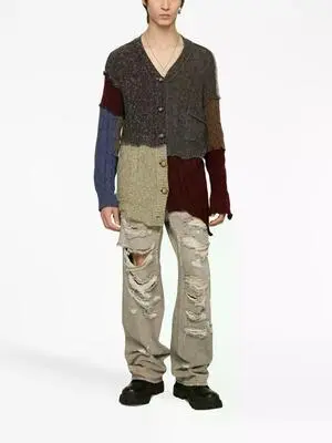 Dolce & Gabbana Patchwork Distressed Cardigan