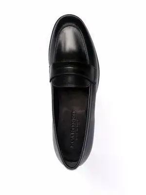 SCAROSSO Monica Leather Loafers - Black
