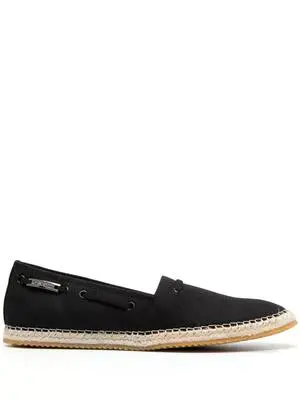 Roberto Cavalli Logo-plaque Flat Espadrilles - Black