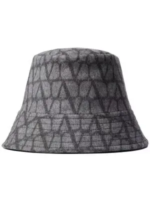 Valentino Garavani Toile Iconographe Bucket Hat - Grey