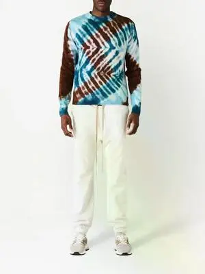 THE ELDER STATESMAN Zigzag Intarsia Knit Jumper