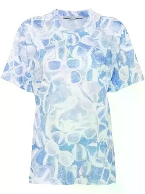 Stella McCartney Sunglasses-print T-shirt - Blue