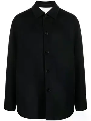 JIL SANDER Long-sleeve Cashmere Shirt Jacket - Blue