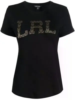 Ralph Lauren Hailly Beaded Logo T-shirt - Black