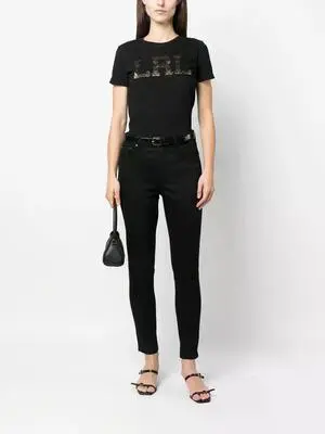 Ralph Lauren Hailly Beaded Logo T-shirt - Black