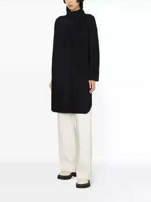 Herno Single-breasted Midi Coat - Black