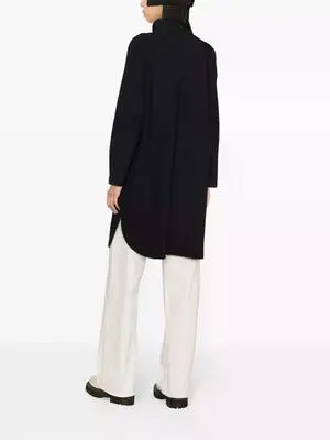 Herno Single-breasted Midi Coat - Black