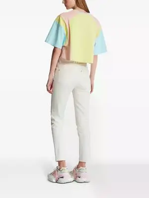 Balmain Palm Tree-print Cropped T-shirt