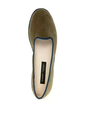SCAROSSO William Iv Velvet Loafers - Green