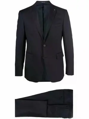 Tagliatore Single-breasted Wool Suit - Blue