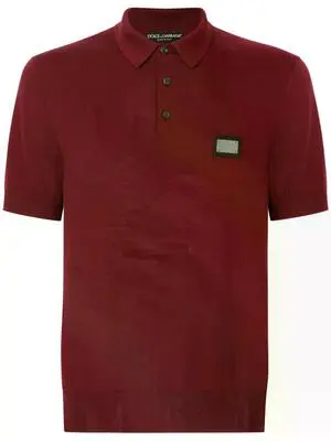 Dolce & Gabbana Logo-tag Wool Polo Shirt