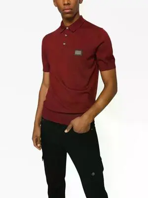 Dolce & Gabbana Logo-tag Wool Polo Shirt