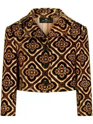 Etro Geometric-print Cropped Jacket