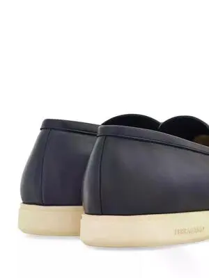 FERRAGAMO Gancini Buckle Loafers - Blue
