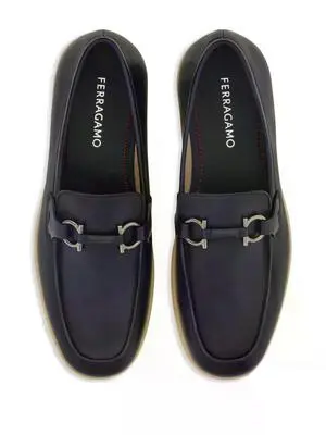 FERRAGAMO Gancini Buckle Loafers - Blue