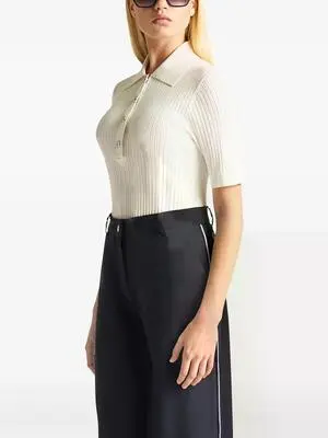 Fusalp Knitted Polo Top - White