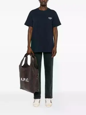 A.p.c. Logo-print T-shirt - Blue