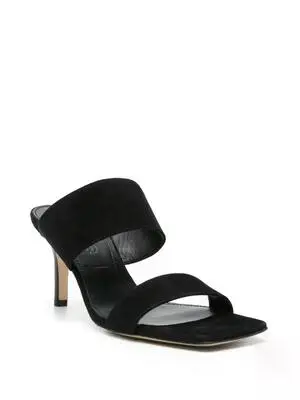 AeydĒ Suede High Heel Sandals - Black