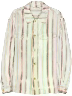 Etro Striped Herringbone Shirt - Neutrals