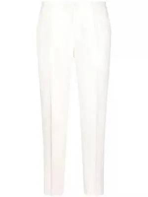 Dolce & Gabbana Linen Tailored Trousers - White