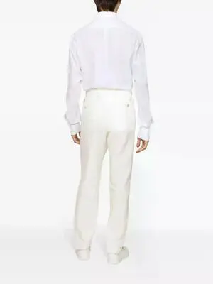 Dolce & Gabbana Linen Tailored Trousers - White