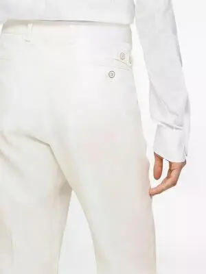 Dolce & Gabbana Linen Tailored Trousers - White
