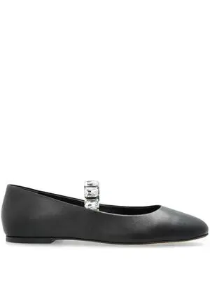 Casadei Crystal-embellished Ballet Flats