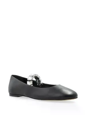 Casadei Crystal-embellished Ballet Flats
