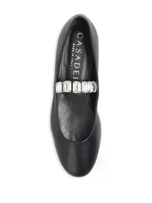 Casadei Crystal-embellished Ballet Flats