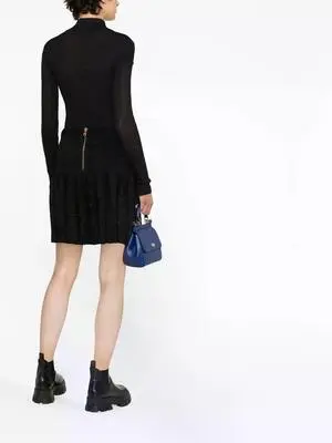 Balmain High-waisted Button-detail Skirt