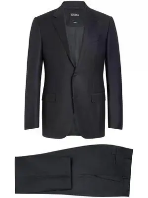 Zegna Trofeo Single-breasted Wool Suit - Blue