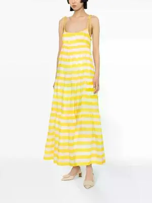 Zimmermann Alight Striped Linen Midi Dress