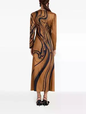 La DoubleJ Clingy Swing Maxi Dress - Orange