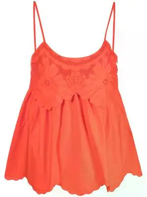 TWINSET Broderie Anglaise Poplin Top
