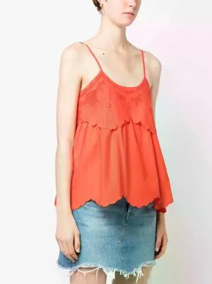 TWINSET Broderie Anglaise Poplin Top