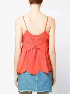 TWINSET Broderie Anglaise Poplin Top