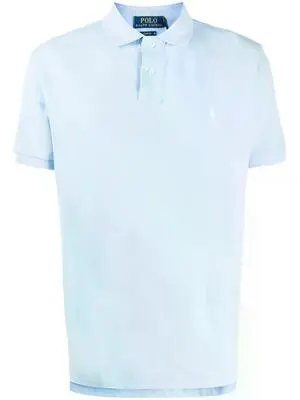 Polo Ralph Lauren Embroidered Logo Short Sleeve Polo Shirt - Blue