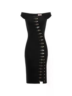 MURMUR Ivy Off-shoulder Hook-fastening Midi Dress