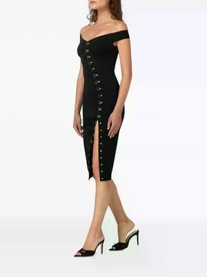 MURMUR Ivy Off-shoulder Hook-fastening Midi Dress