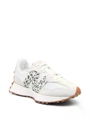 NEW BALANCE 327 Leopard-print Lace-up Sneakers - Neutrals