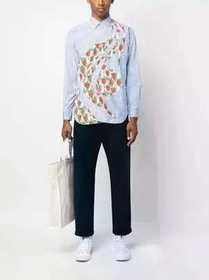 Comme Des Garçons Graphic-print Cotton Shirt