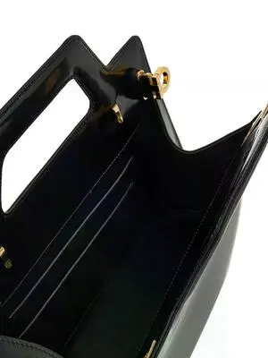 FERRAGAMO Gancini Top-handle Leather Tote Bag - Black