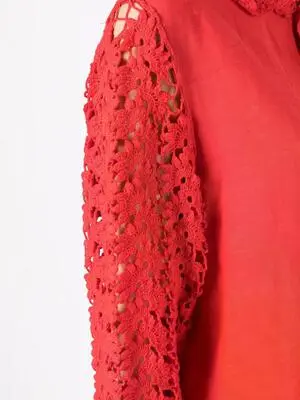 AMIR SLAMA Floral-lace Detail Shirt