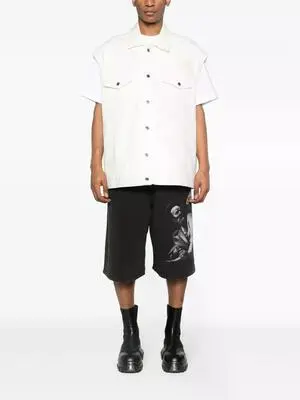 Off-White Cotton Track Shorts
