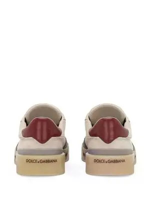 Dolce & Gabbana Panelled Suede Sneakers - Neutrals