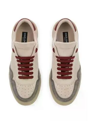 Dolce & Gabbana Panelled Suede Sneakers - Neutrals