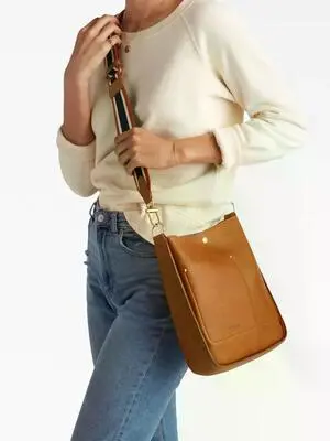 Shinola Grained-leather Cross Body Bag - Brown