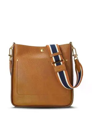 Shinola Grained-leather Cross Body Bag - Brown